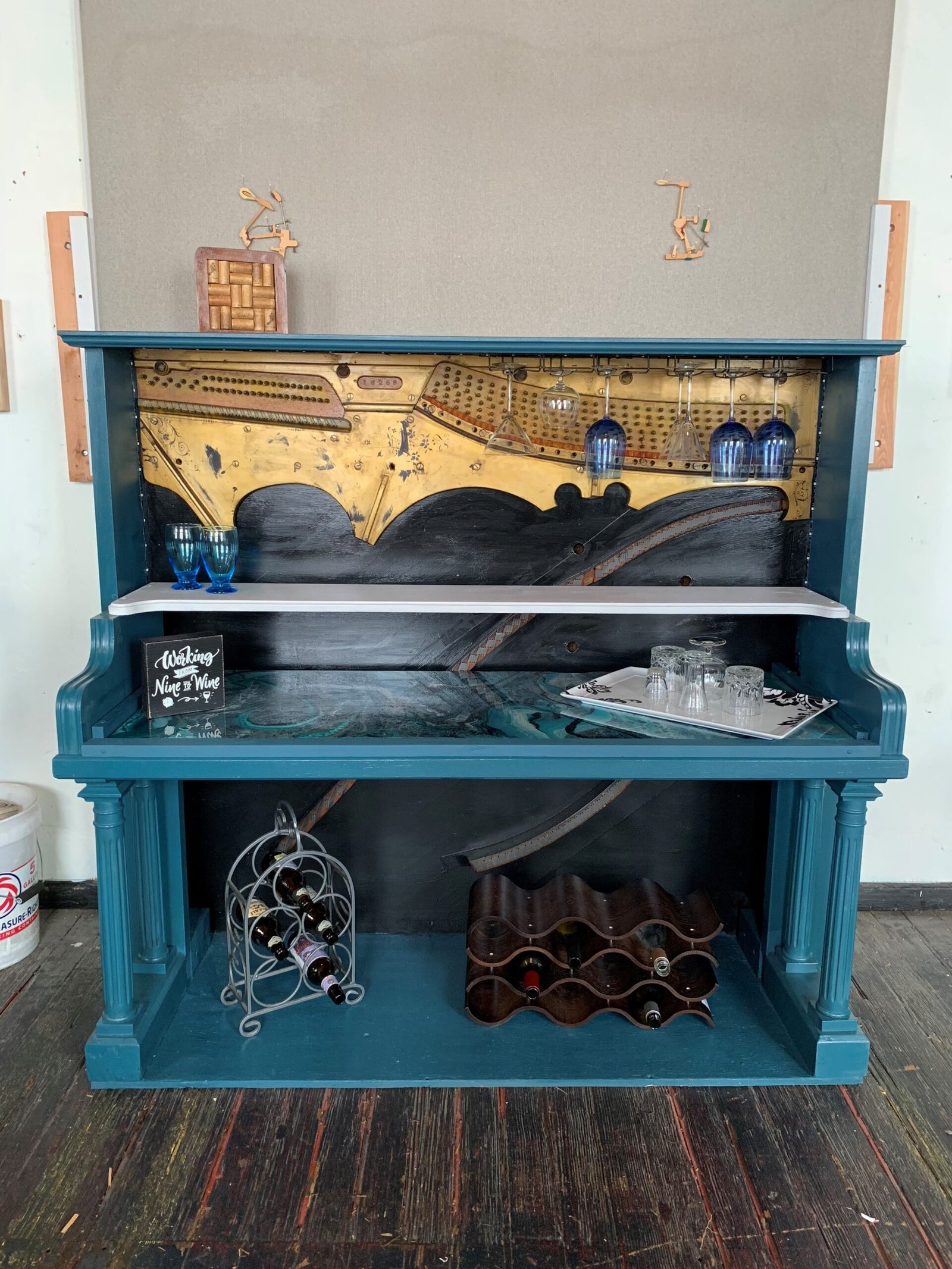 Repurposed Wine Bar: Look at the transformation!! This wine bar has ...