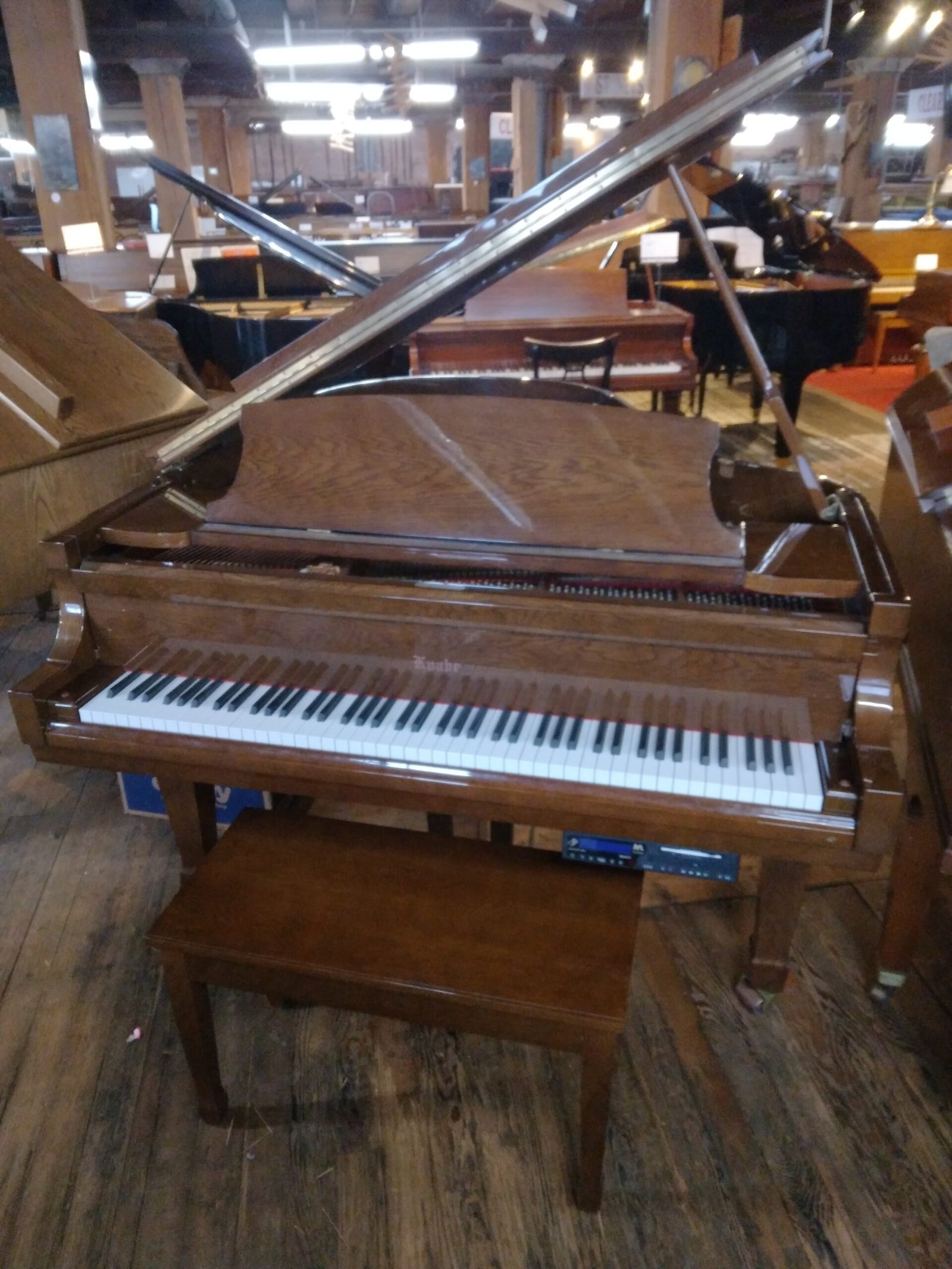 Knabe Model KN-590 High Polish Oak 5' 9" Grand with Pianodisc Player ...